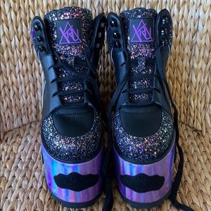 YRU | Shoes | Nib Yru Glitter Night Sky Platforms | Poshmark